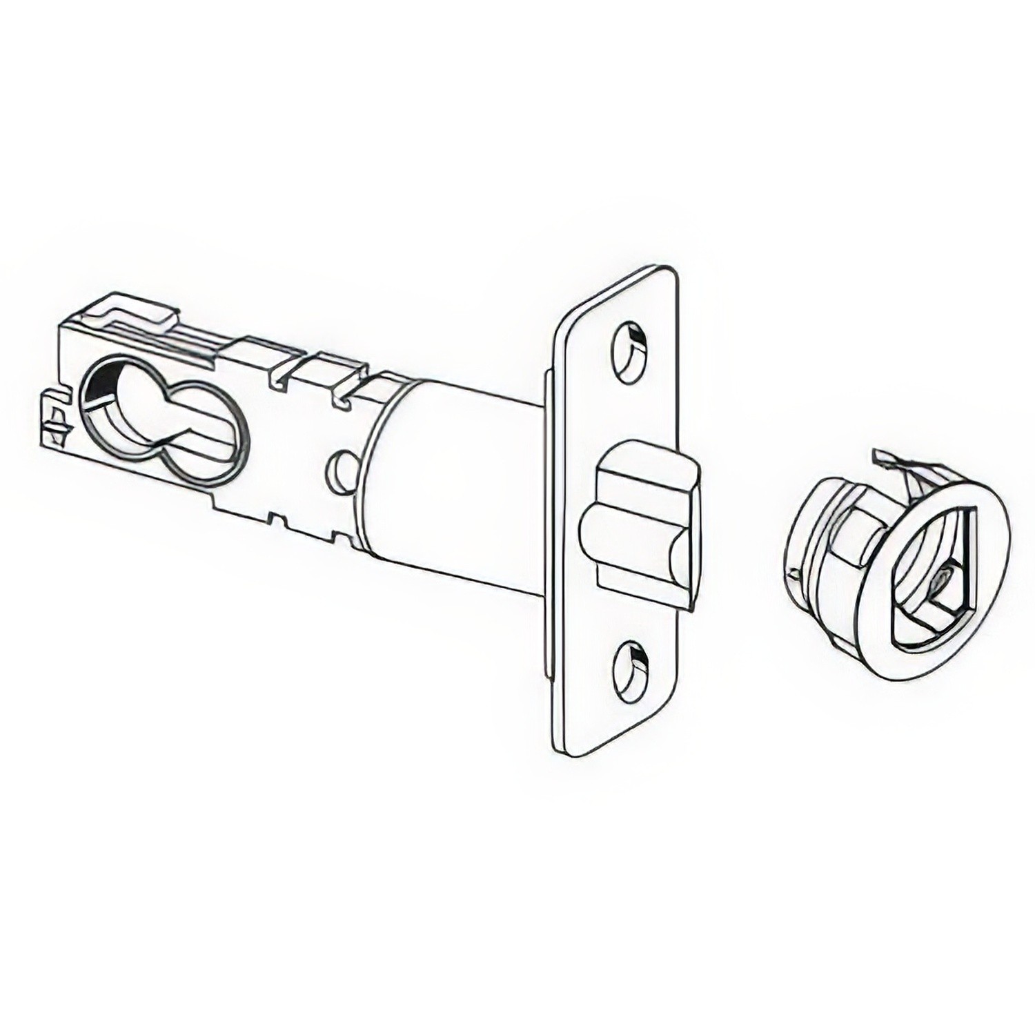 Schlage 16-086 Universal Dual Option Round Corner Dead Latch with Drive ...
