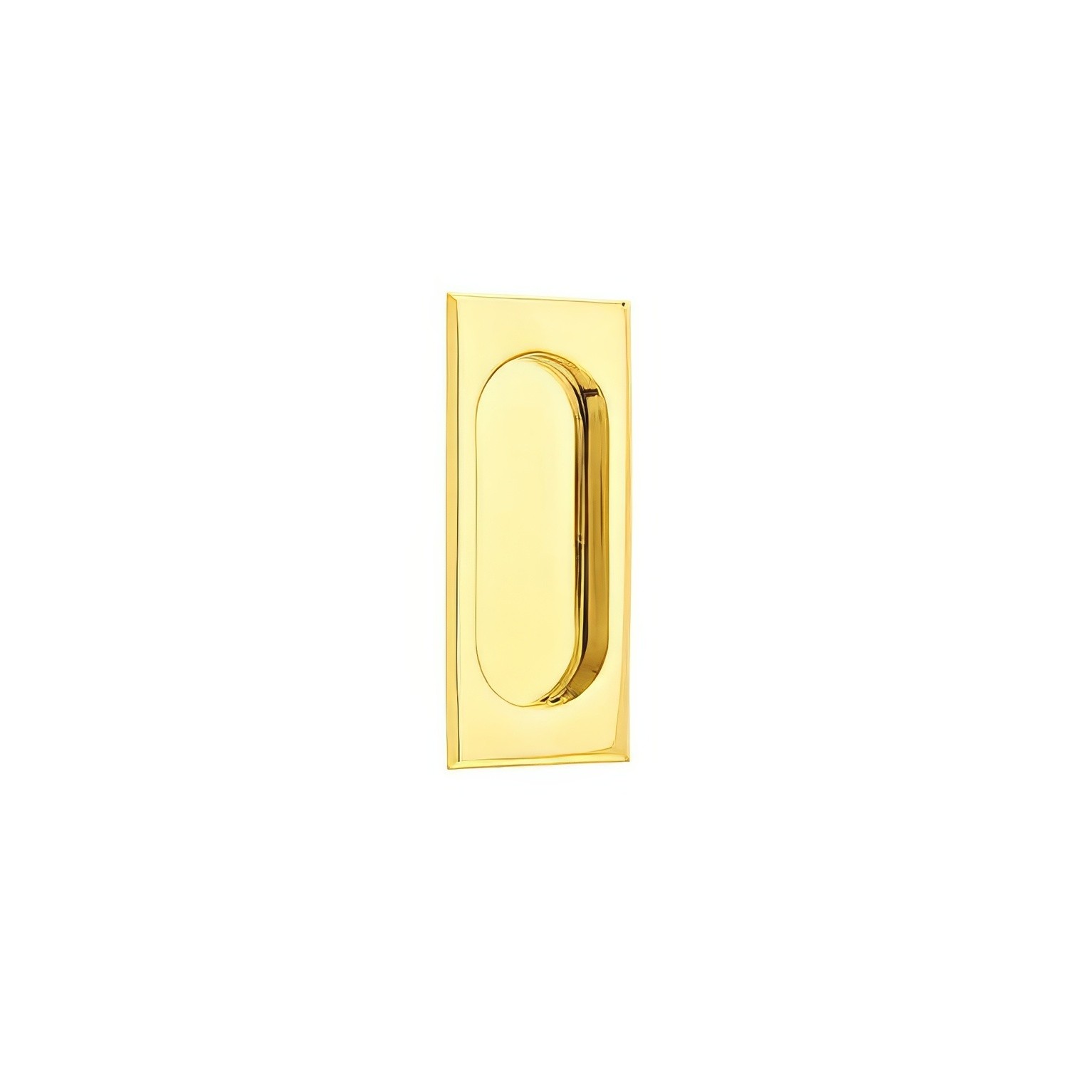 Emtek Hardware 2201 4" Height Solid Brass Rectangular Flush Pull for Sliding Doors
