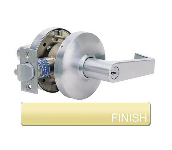 CGN05 Grade 1 Clutch Storeroom Door Lever Lockset with 2-3/4" Backset